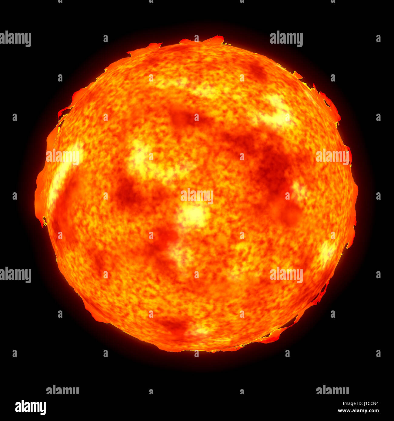 Sun in front of a dark background Stock Photo - Alamy