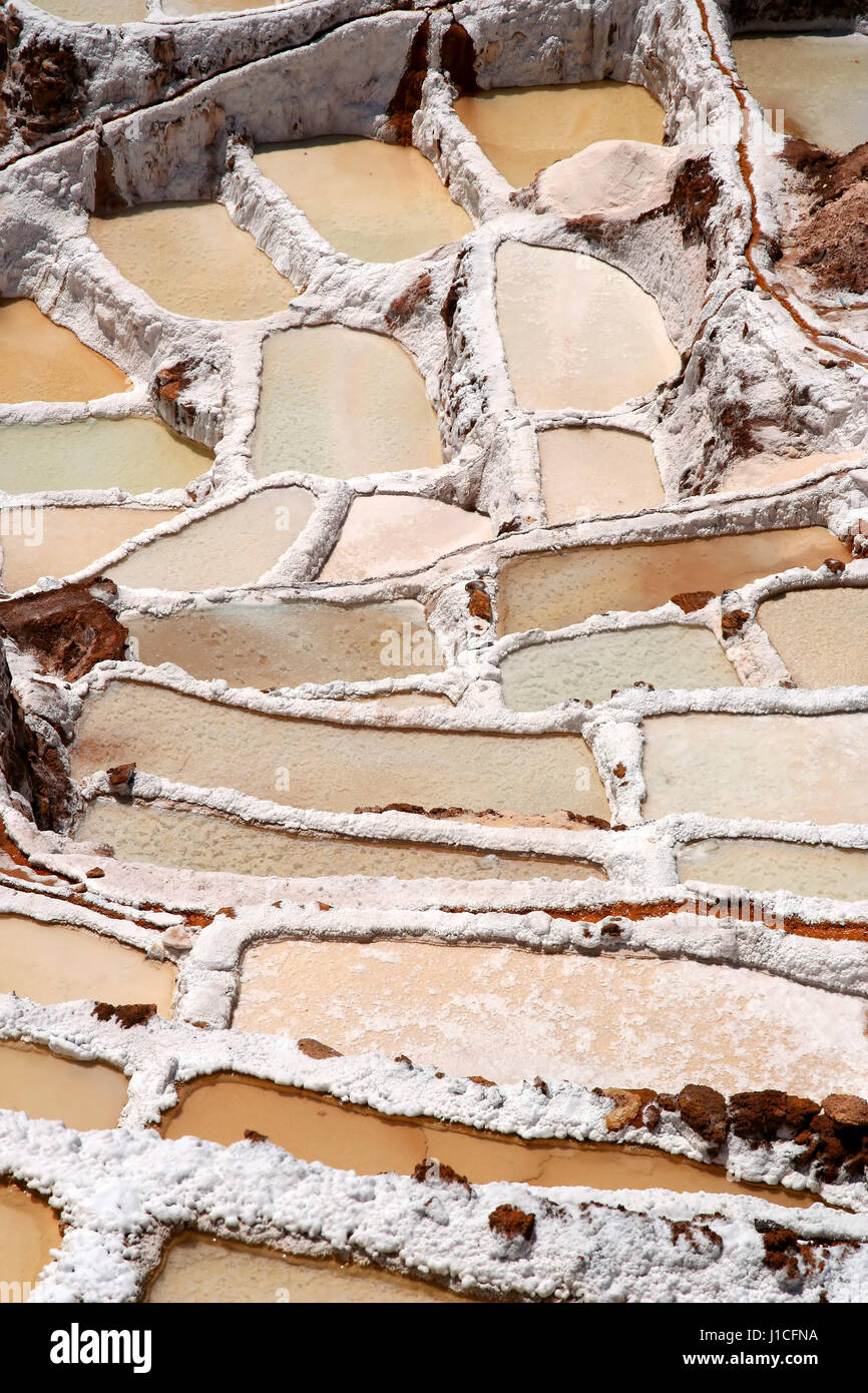Traditional salt mine, salinas, in Maras in Peru Stock Photo - Alamy
