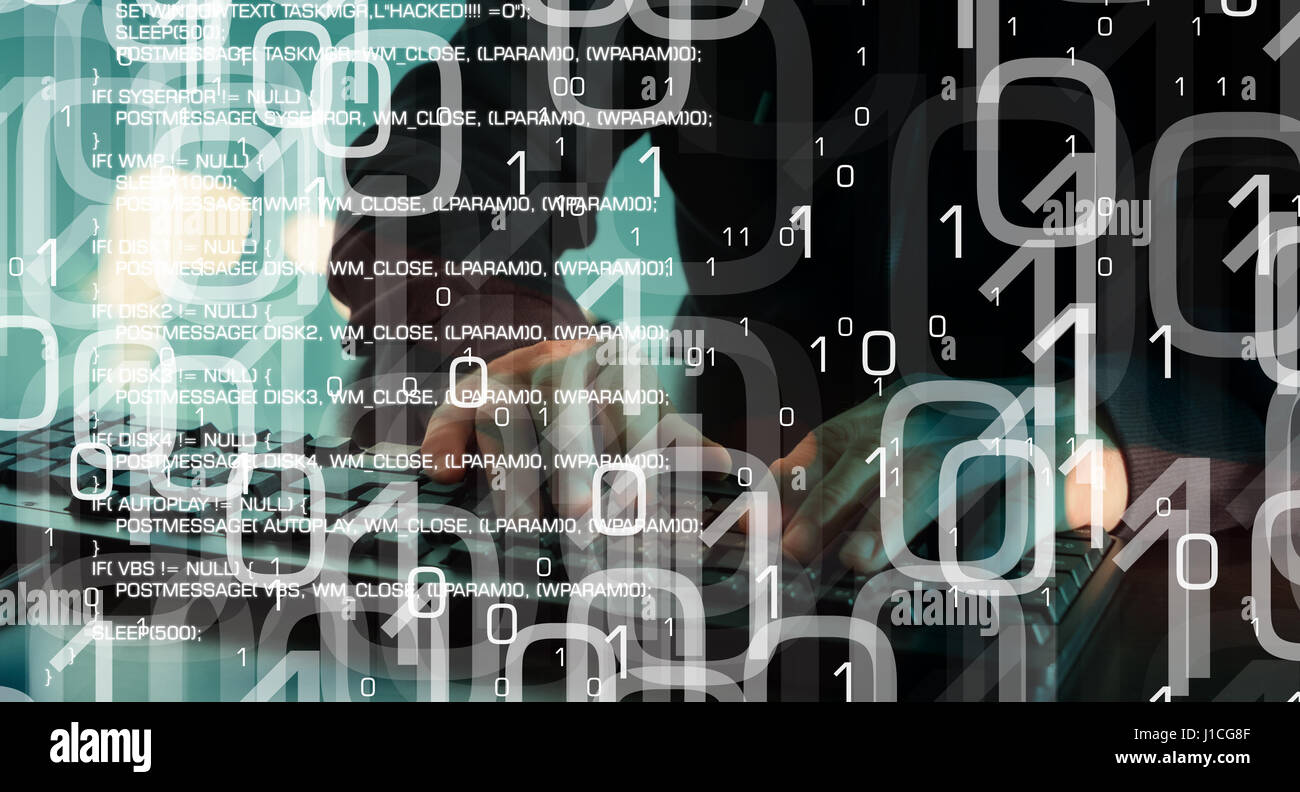 Hacker cyber attacks, futuristic computer crime Stock Photo - Alamy