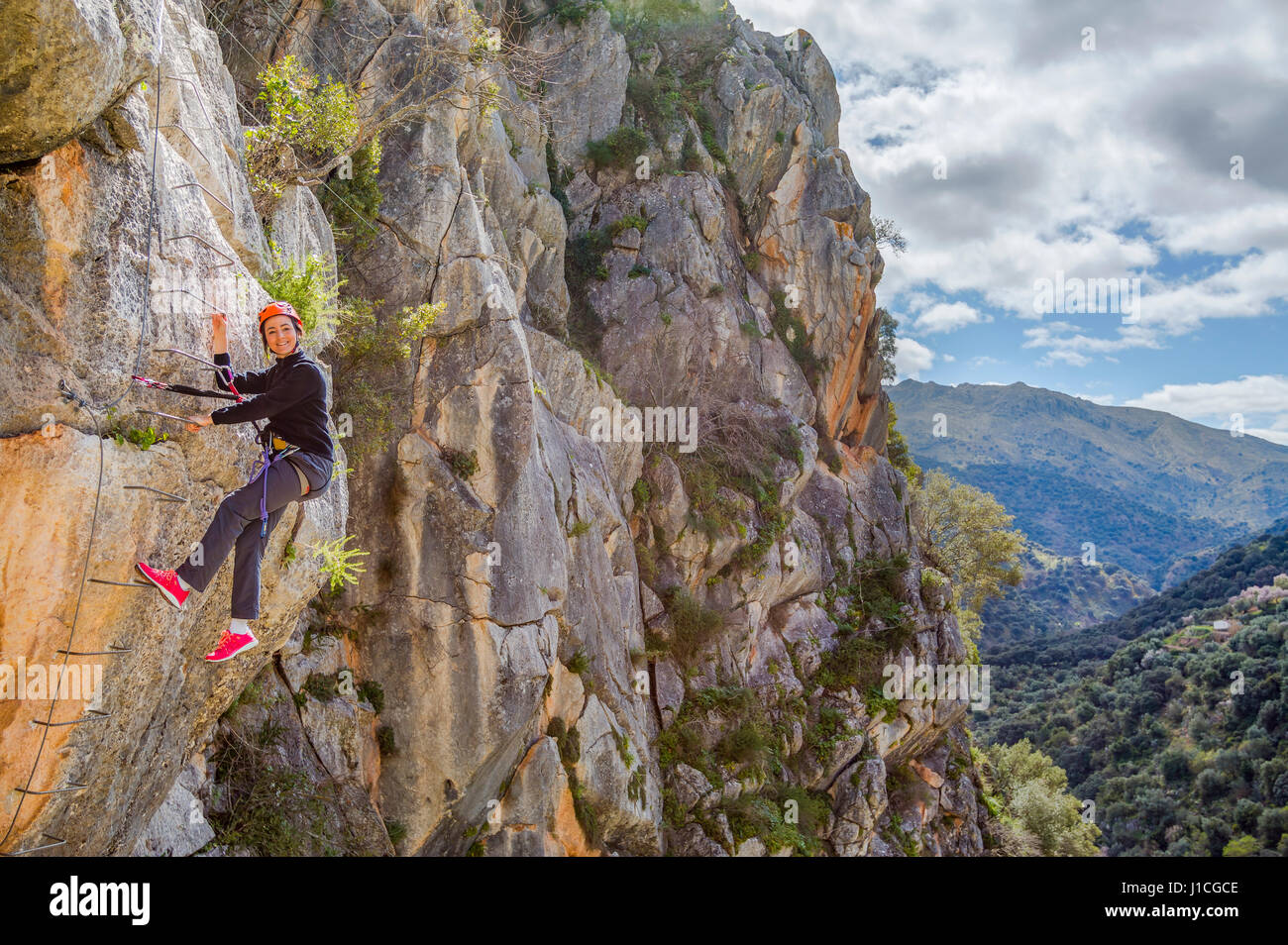 Climbing ladder woman High Resolution Stock Photography and Images - Alamy