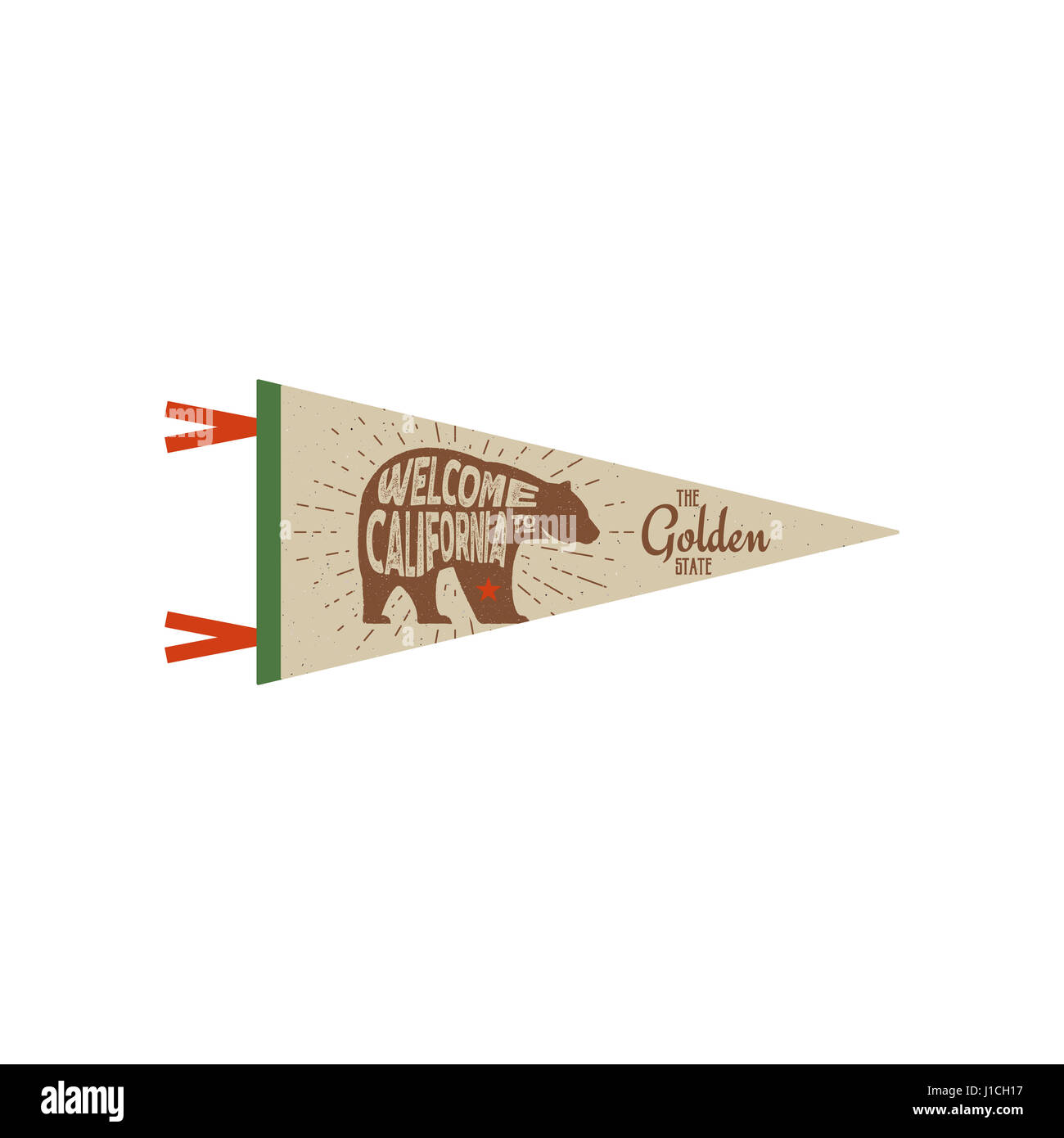 Adventure pennant. California USA Pennant. Explorer flag design ...