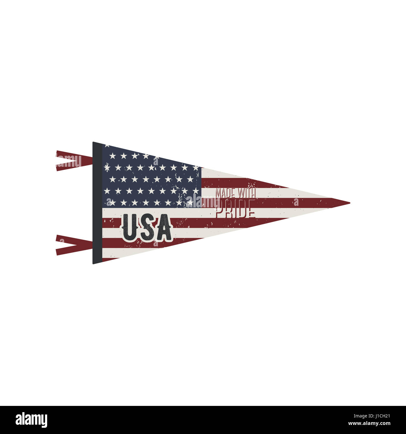 Adventure USA pennant. Pennant explore flags design. Vintage united ...