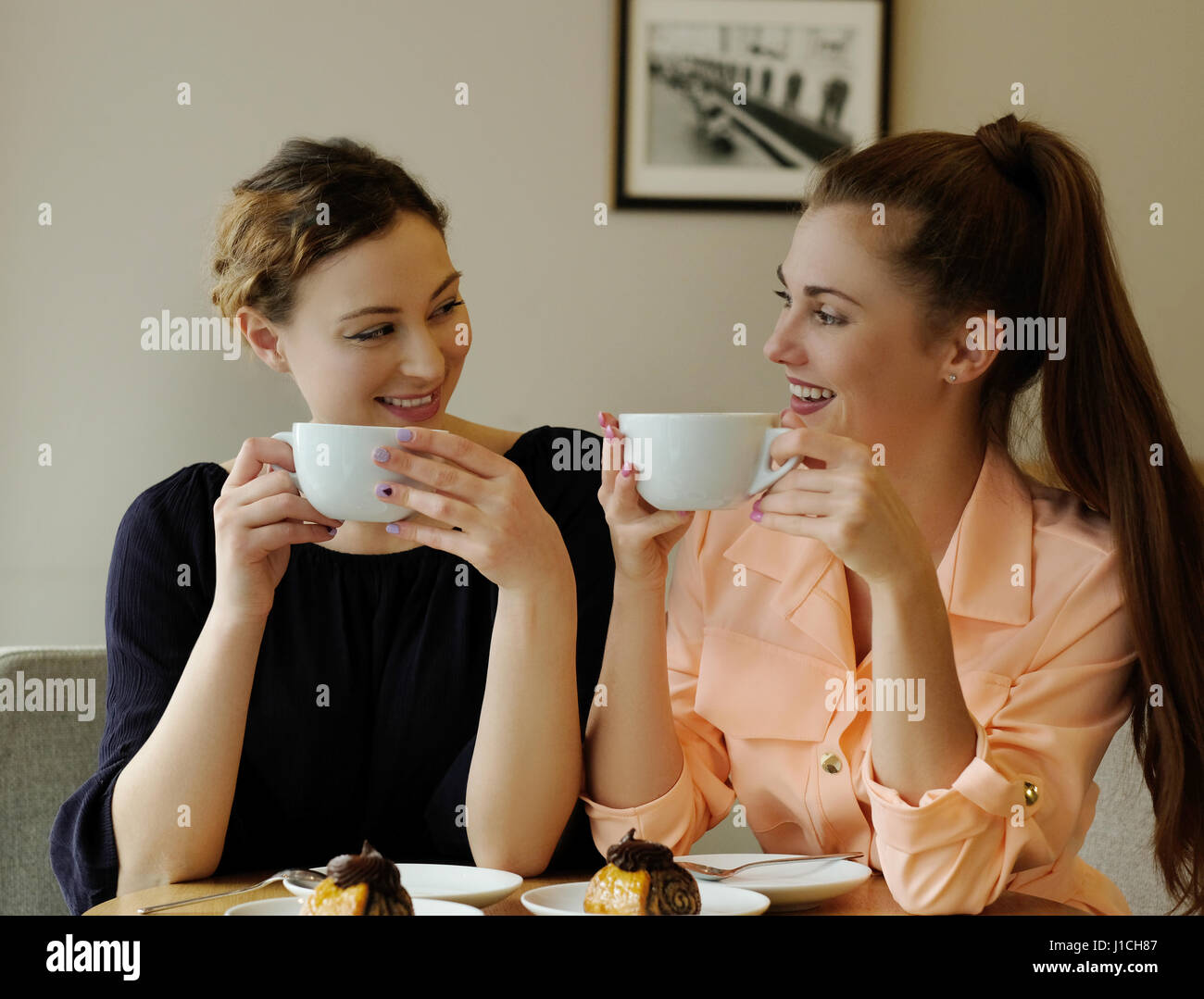 Women in cafe Stock Photo - Alamy