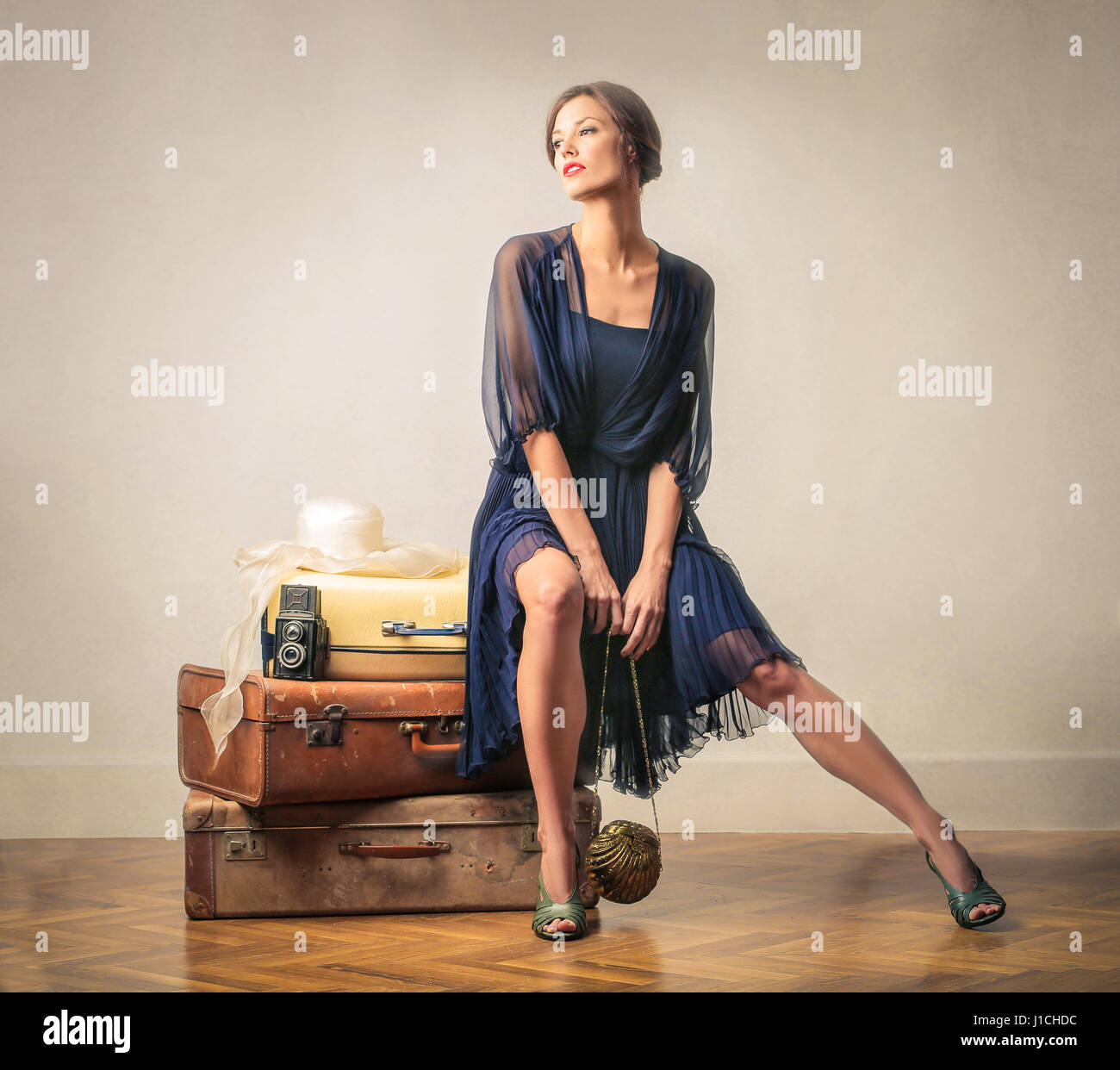 Old times traveler Stock Photo - Alamy