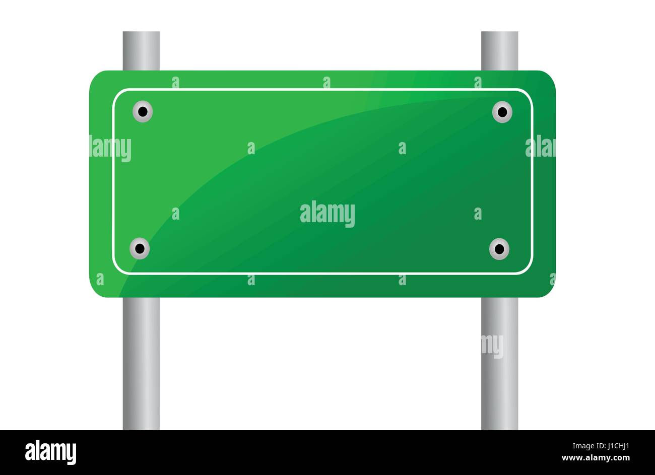 Blank Green Road Sign Stock Vector Image & Art - Alamy