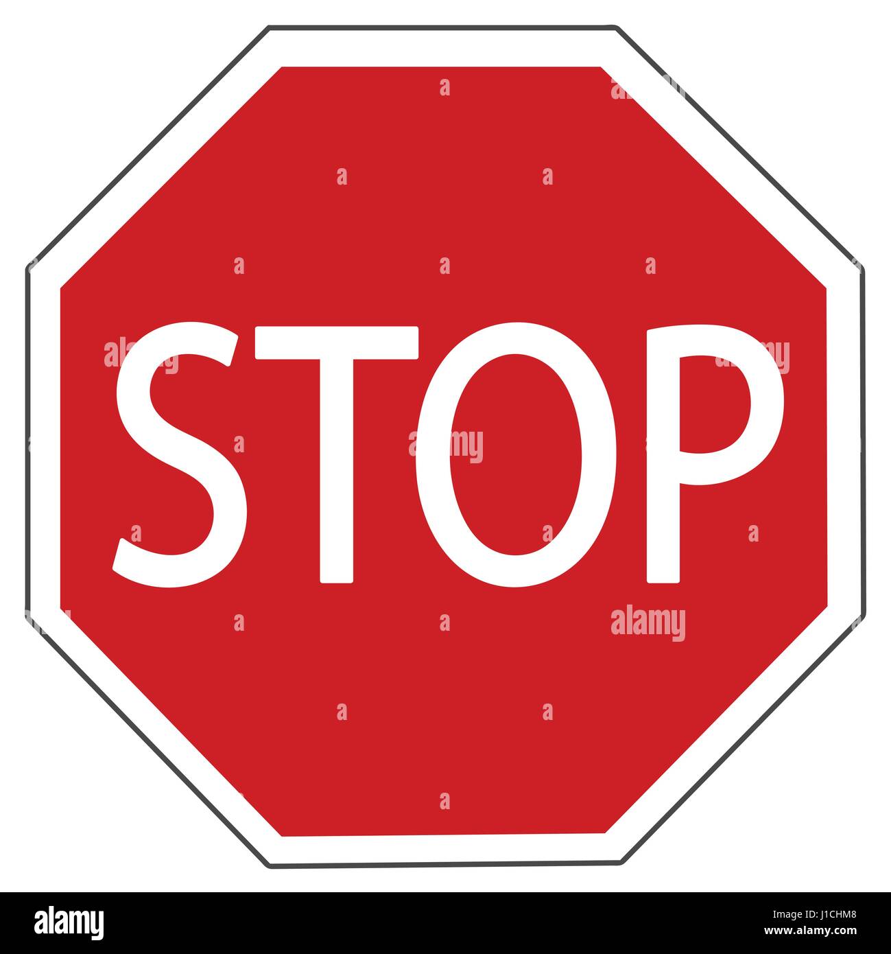 Vector illustration of Stop sign Stock Vector Image & Art - Alamy