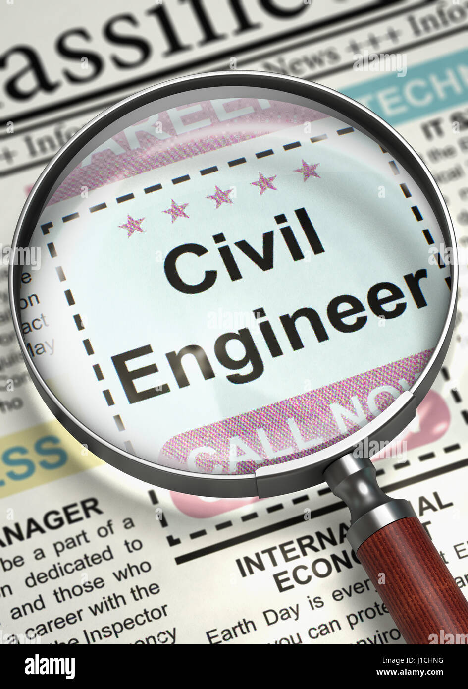 Civil Engineer Join Our Team. 3D Stock Photo - Alamy