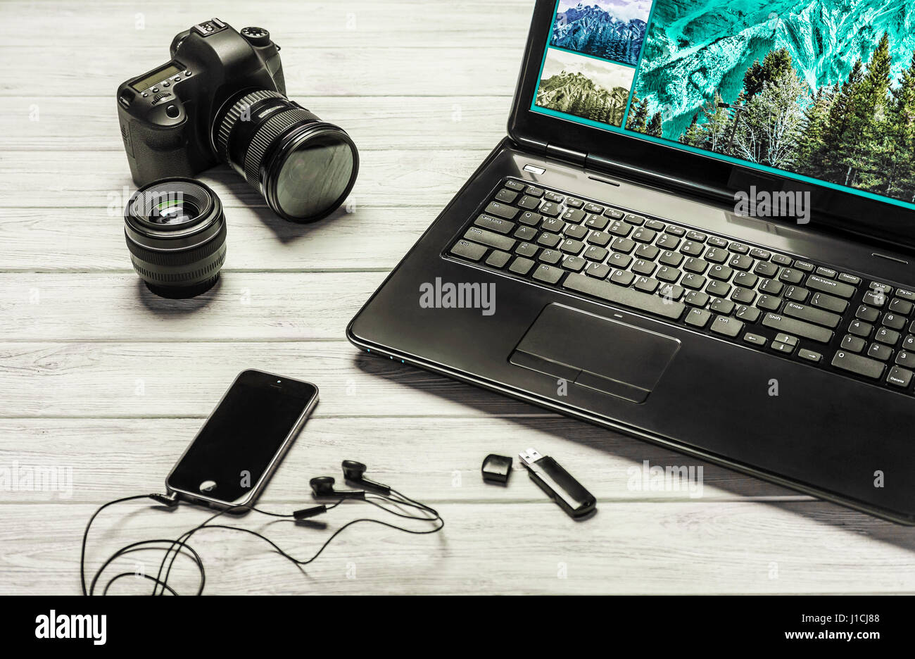 Camera Photography Design Studio Editing Concept Stock Photo - Alamy