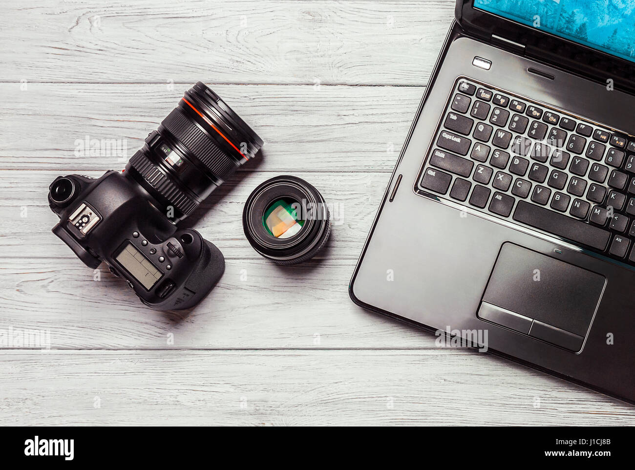 Camera Photography Design Studio Editing Concept Stock Photo - Alamy