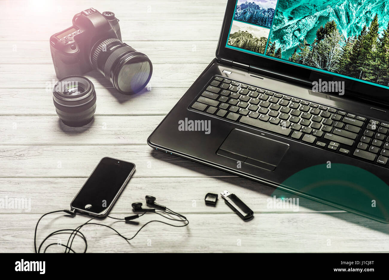 Camera Photography Design Studio Editing Concept Stock Photo - Alamy