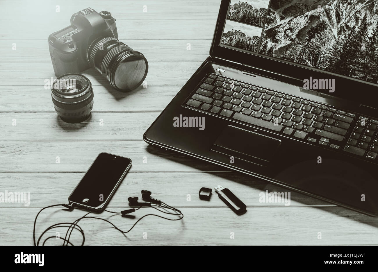 Camera Photography Design Studio Editing Concept Stock Photo - Alamy