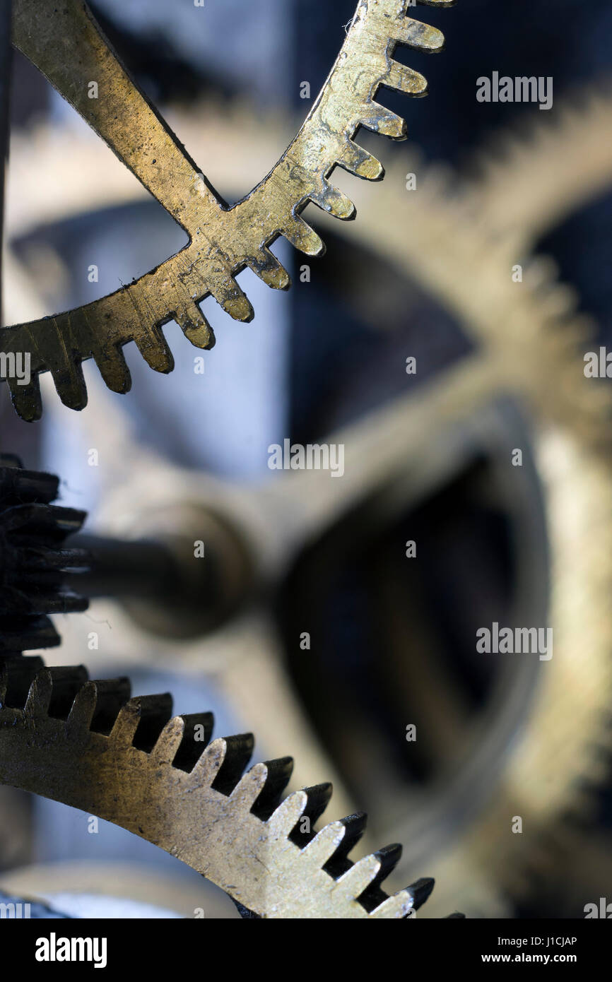 Mechanism of an old pendulum clock Stock Photo - Alamy