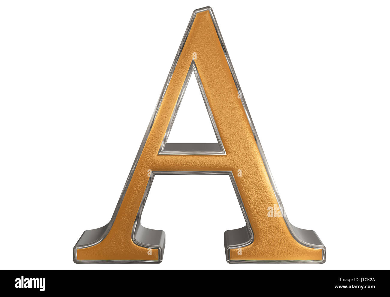 Uppercase letter A, isolated on white, 3D illustration Stock Photo - Alamy