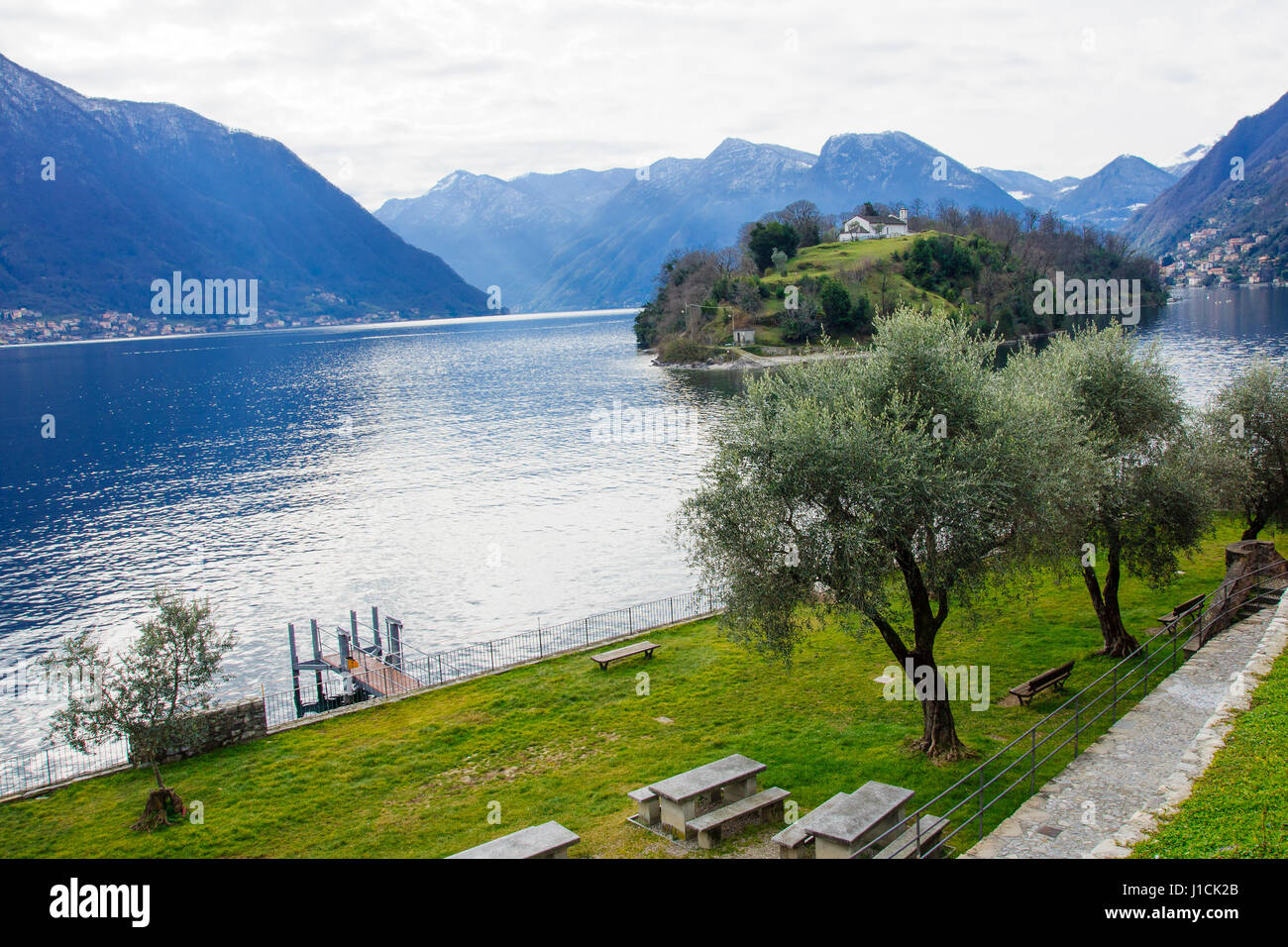 The Comacina Island in Lake Como. Lombardy, Italy Stock Photo - Alamy
