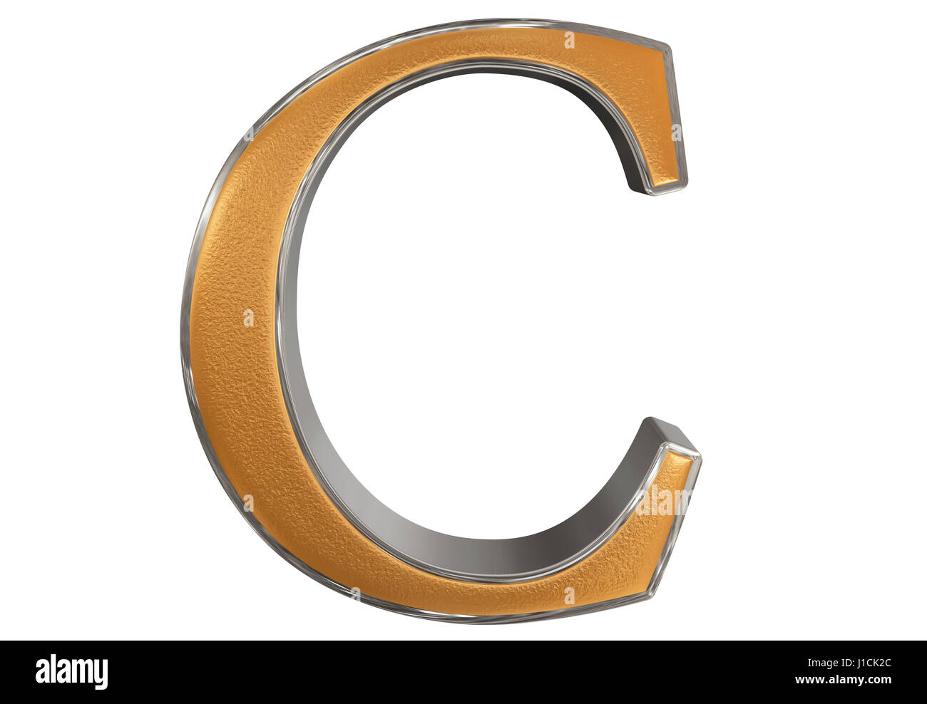 Uppercase letter C, isolated on white, 3D illustration Stock Photo - Alamy