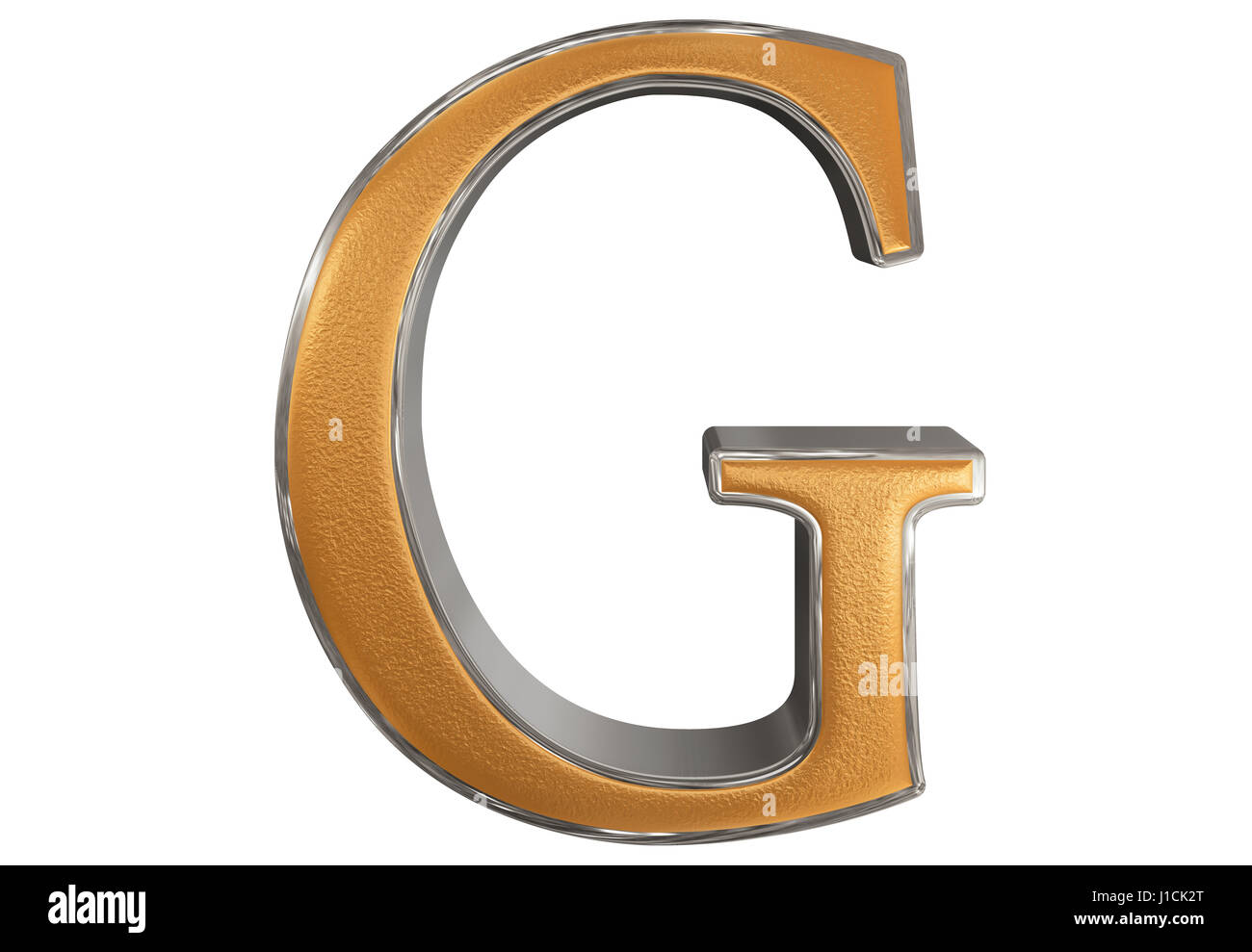 Uppercase letter G, isolated on white, 3D illustration Stock Photo - Alamy