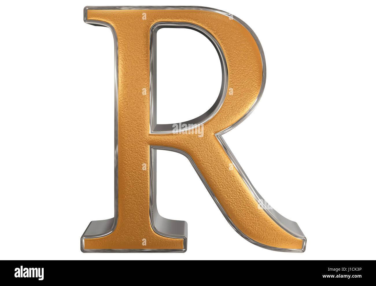Uppercase letter R, isolated on white, 3D illustration Stock Photo - Alamy