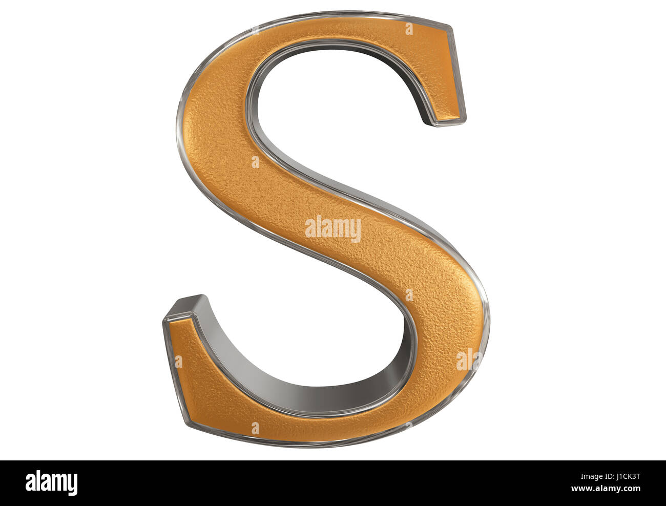 Uppercase letter S, isolated on white, 3D illustration Stock Photo - Alamy