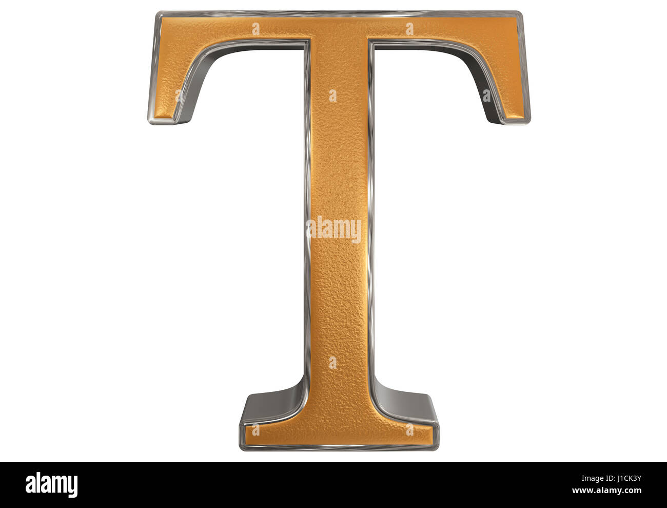 Uppercase letter T, isolated on white, 3D illustration Stock Photo - Alamy