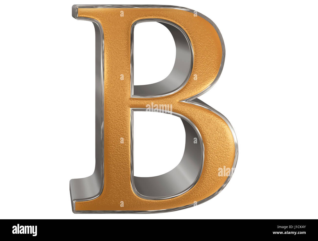 Uppercase letter B, isolated on white, 3D illustration Stock Photo - Alamy
