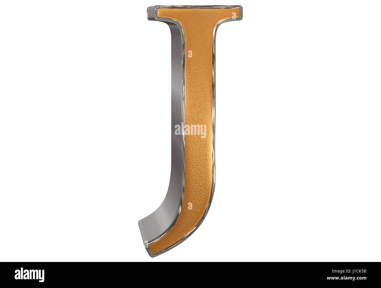 Uppercase letter J, isolated on white, 3D illustration Stock Photo - Alamy