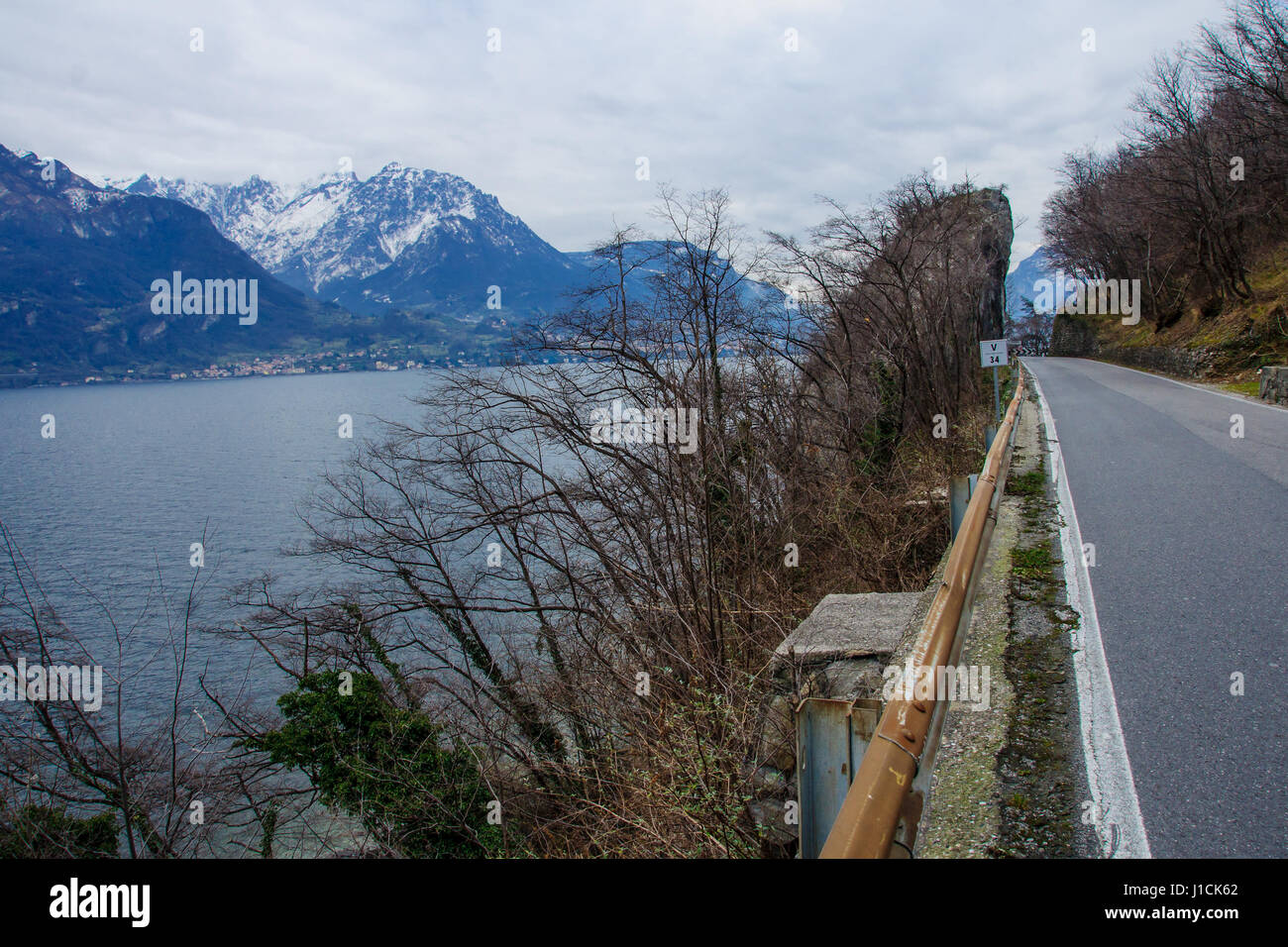 View of Lake Como at winter. Lombardy, Italy Stock Photo - Alamy
