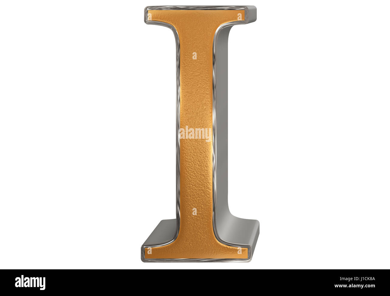 Uppercase letter I, isolated on white, 3D illustration Stock Photo - Alamy