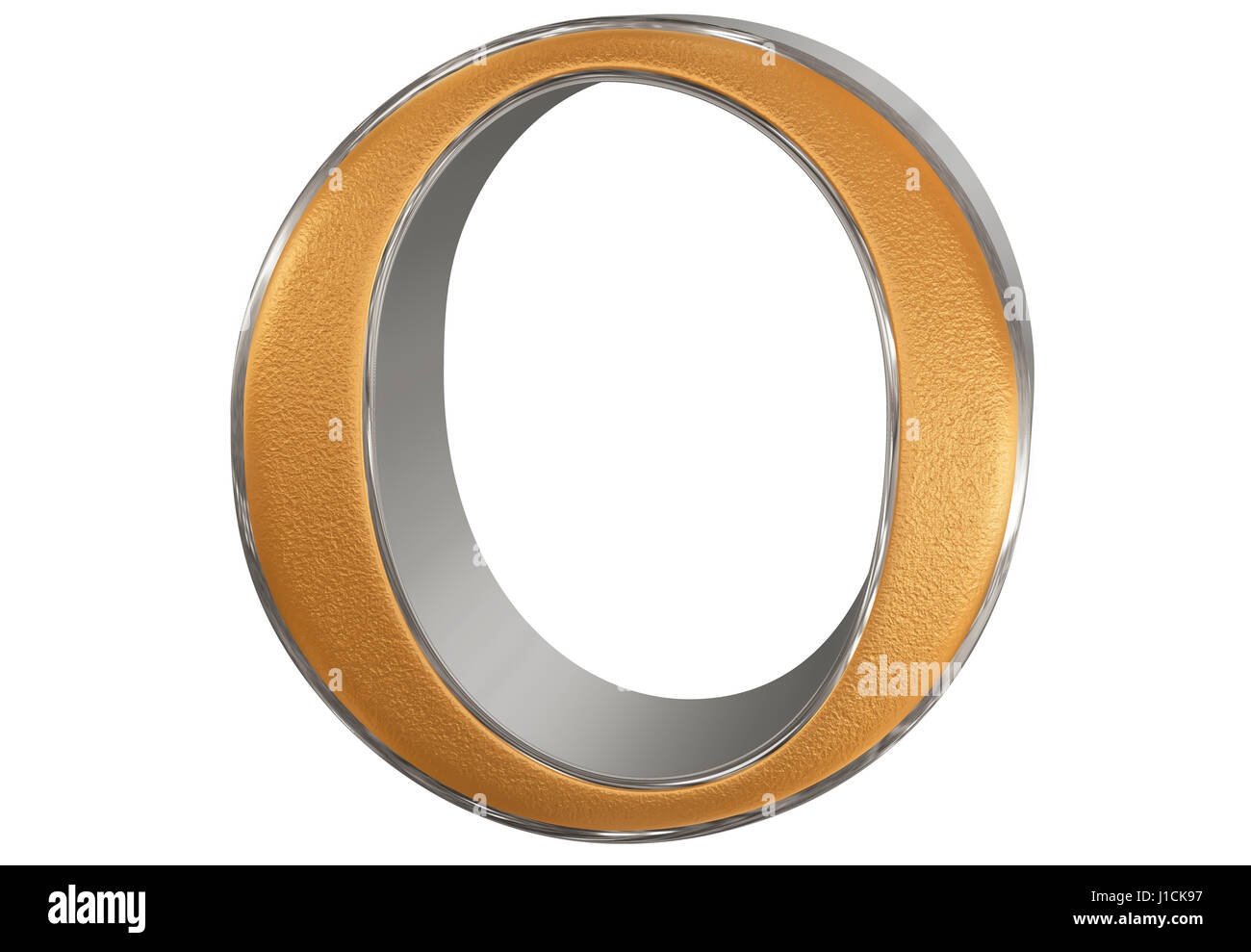 Uppercase letter O, isolated on white, 3D illustration Stock Photo - Alamy