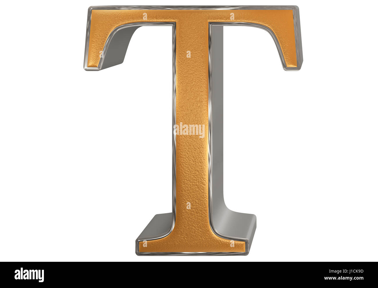 Uppercase letter T, isolated on white, 3D illustration Stock Photo - Alamy