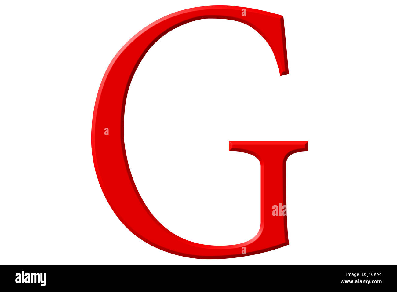 Uppercase letter G, isolated on white, 3D illustration Stock Photo - Alamy