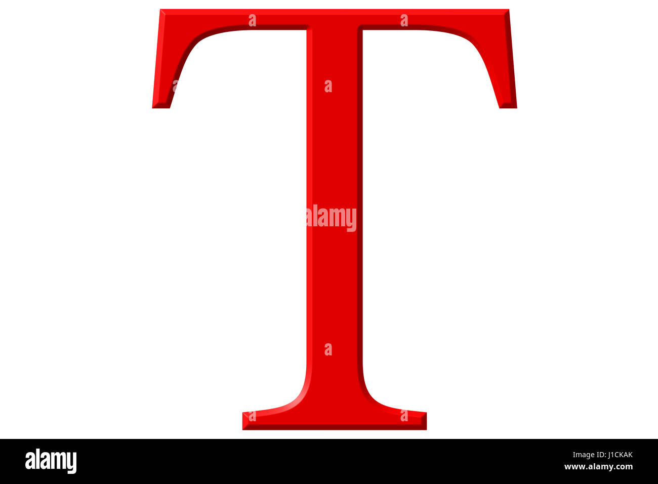 Uppercase letter T, isolated on white, 3D illustration Stock Photo - Alamy