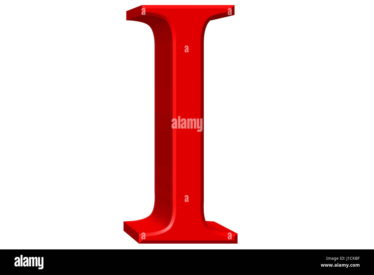 Uppercase letter I, isolated on white, 3D illustration Stock Photo - Alamy