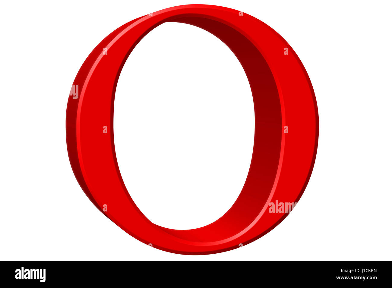 Uppercase letter O, isolated on white, 3D illustration Stock Photo - Alamy