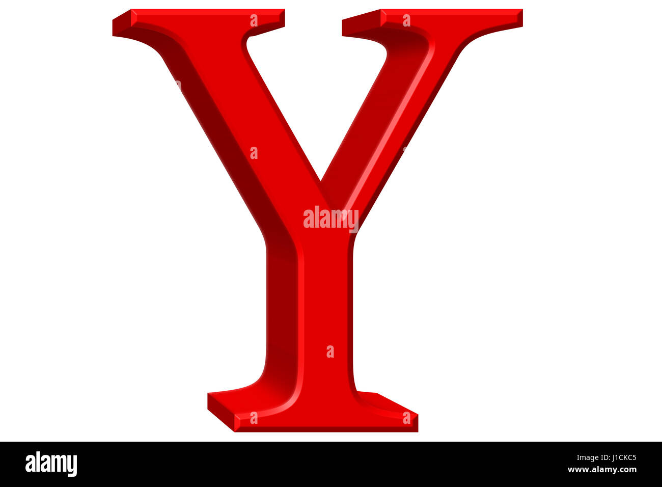 Uppercase letter Y, isolated on white, 3D illustration Stock Photo - Alamy