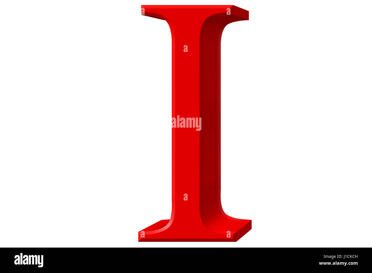 Uppercase letter I, isolated on white, 3D illustration Stock Photo - Alamy