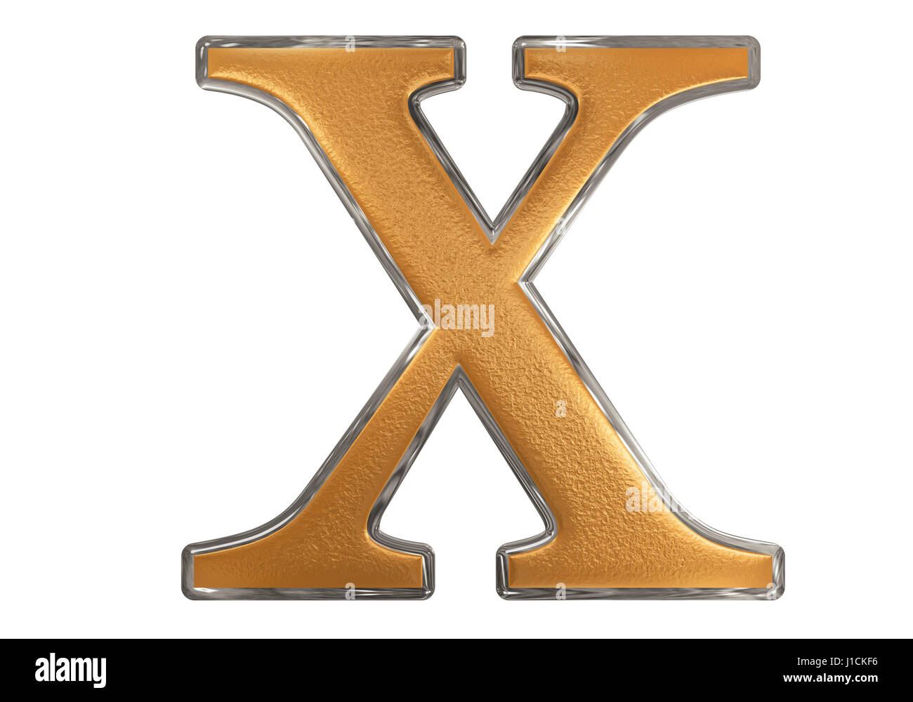 Lowercase letter X, isolated on white, with clipping path, 3D ...