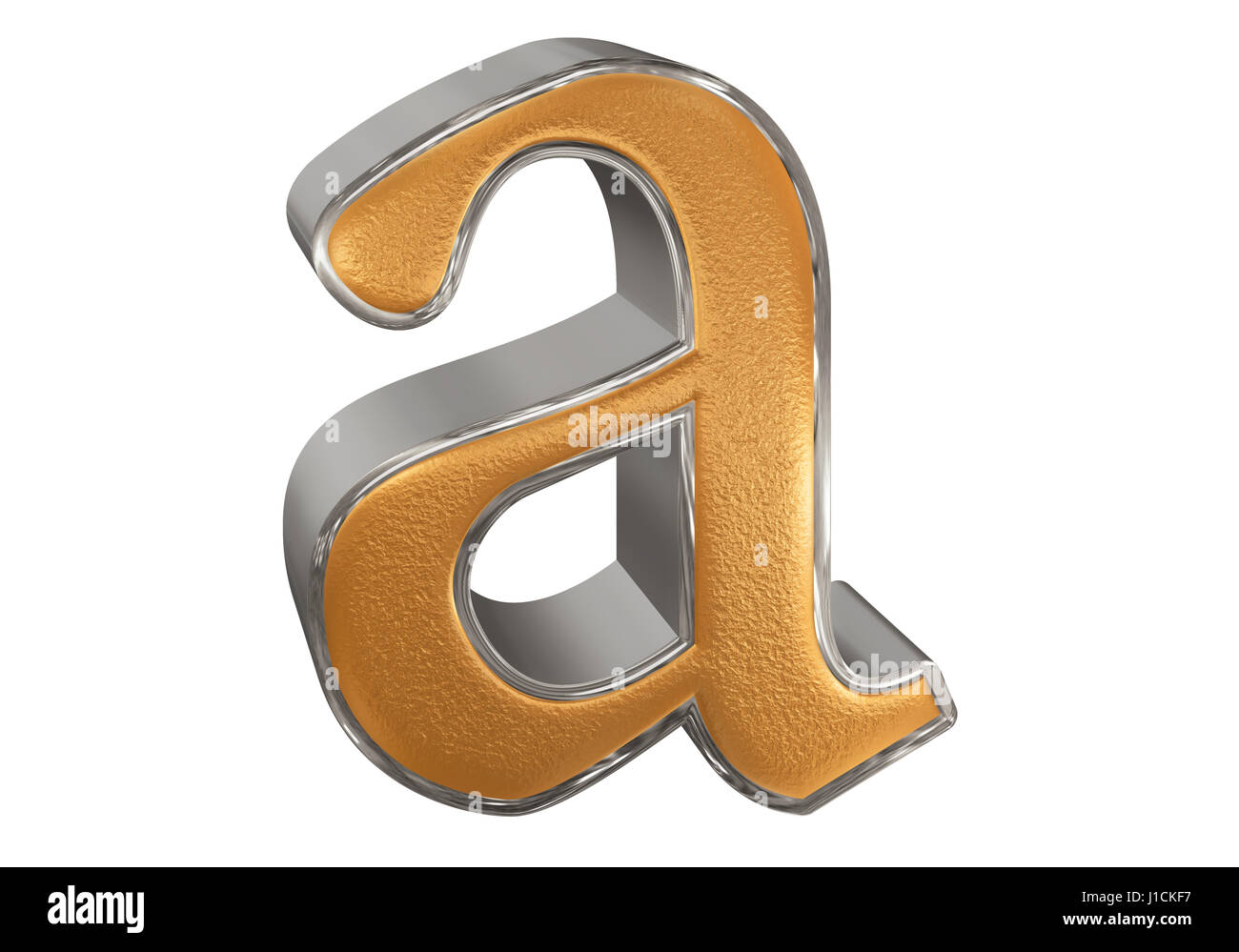Lowercase letter A, isolated on white, with clipping path, 3D ...
