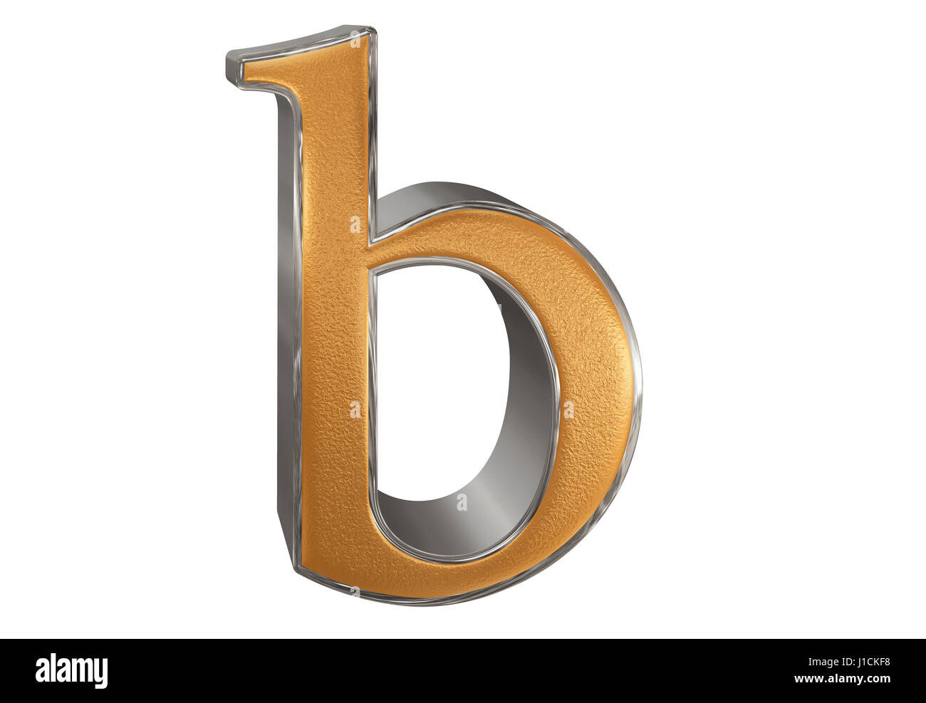 Lowercase letter B, isolated on white, with clipping path, 3D ...