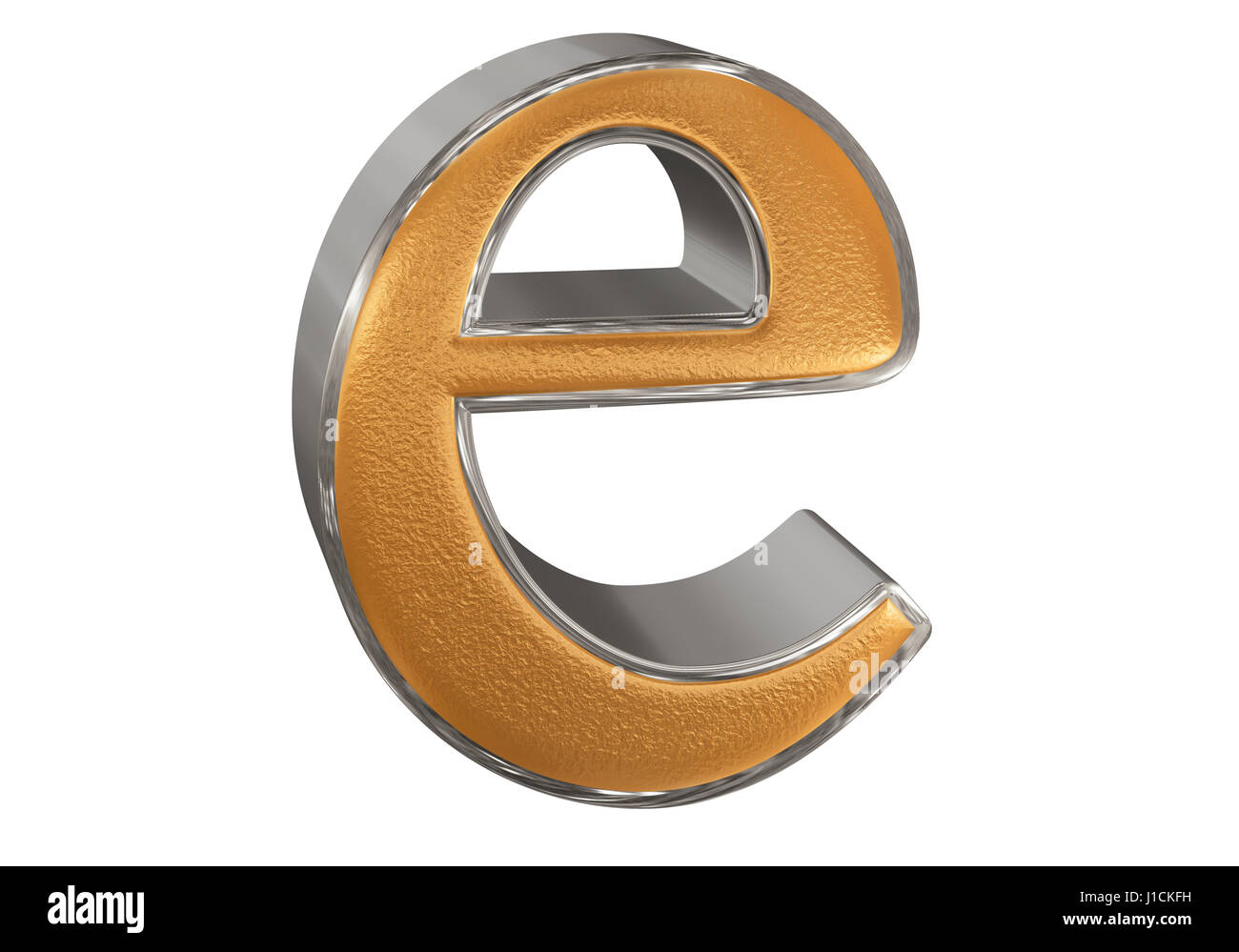 Mooie Kleine Letter E Letter E From Gold Solid Alphabet — Stock