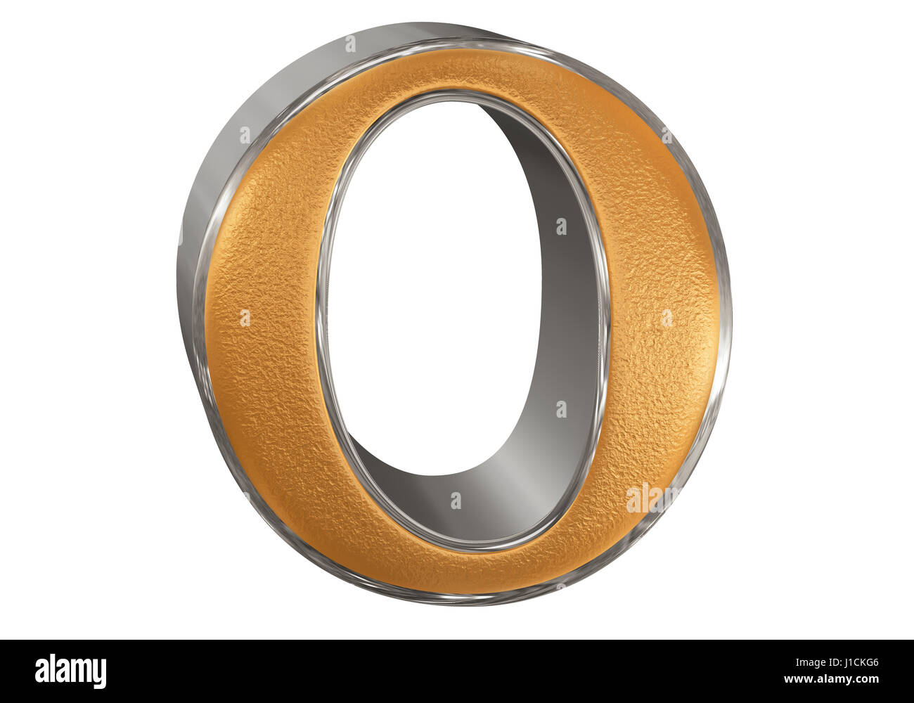 Lowercase letter O, isolated on white, with clipping path, 3D ...