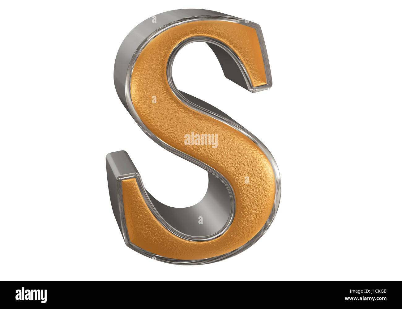 Lowercase letter S, isolated on white, with clipping path, 3D ...