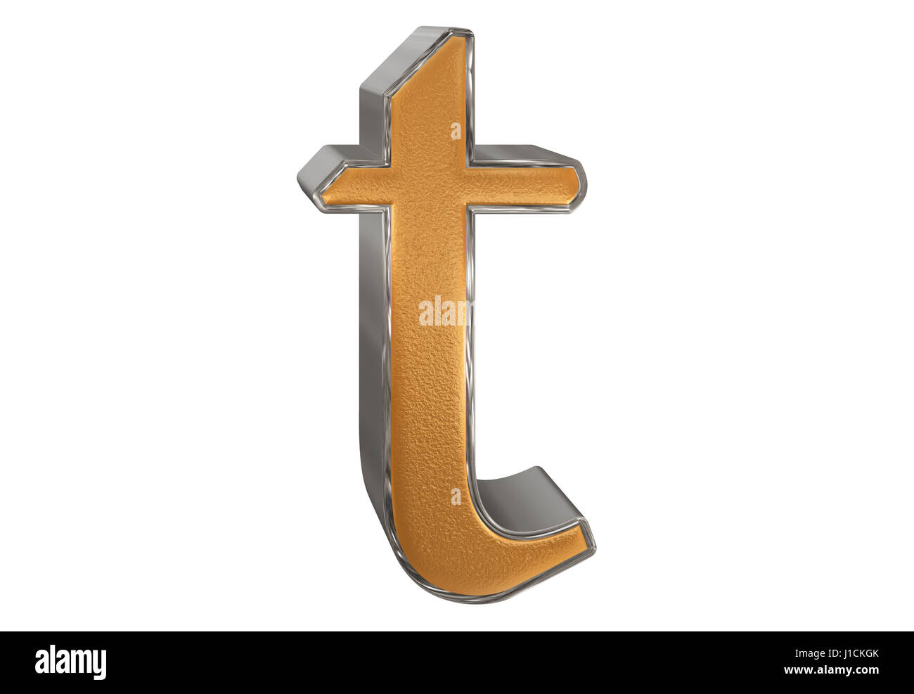 Lowercase letter T, isolated on white, with clipping path, 3D ...