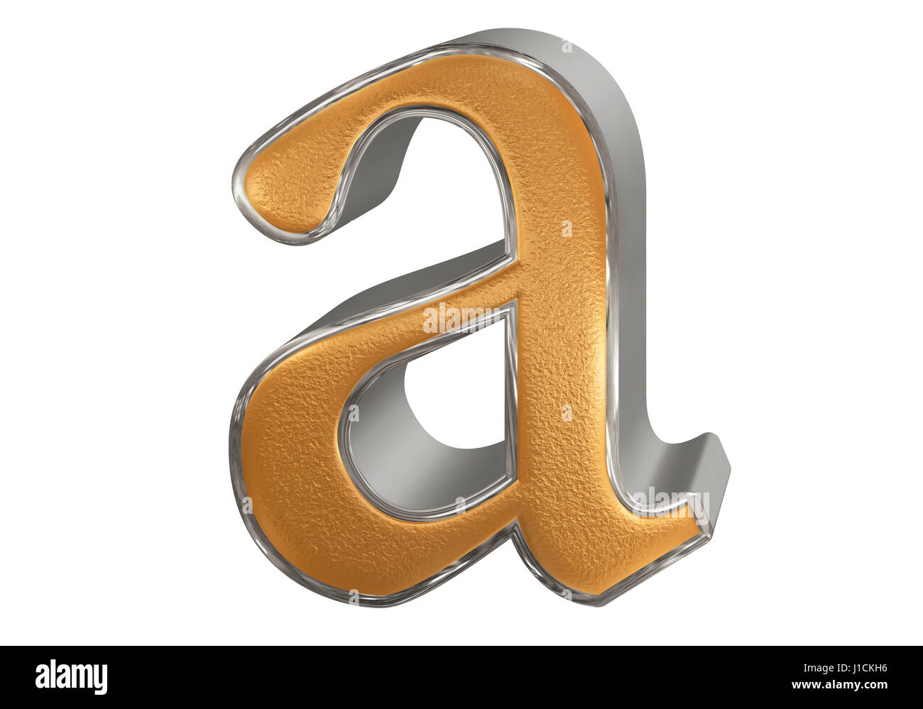Lowercase letter A, isolated on white, with clipping path, 3D ...