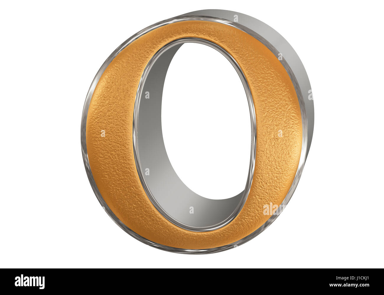 Lowercase letter O, isolated on white, with clipping path, 3D ...