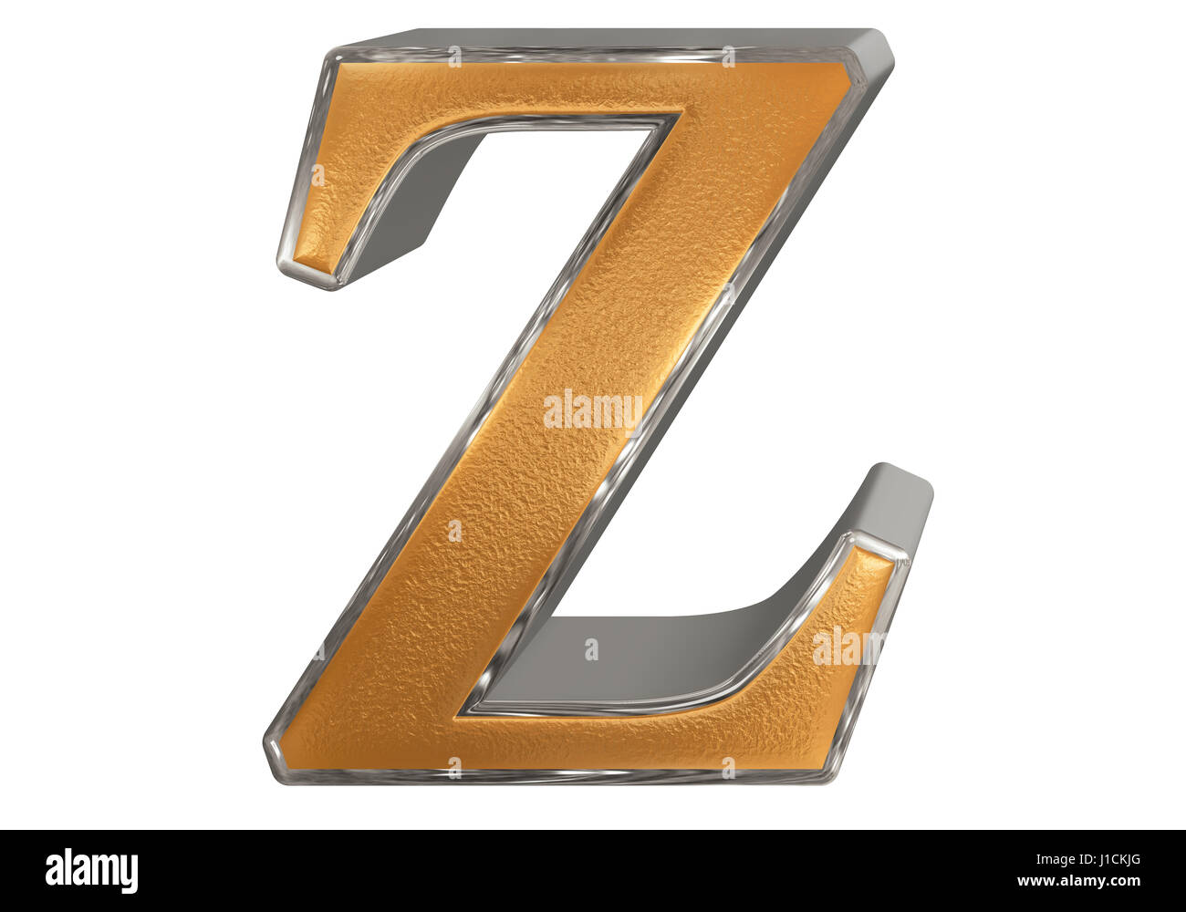 Lowercase letter Z, isolated on white, with clipping path, 3D ...