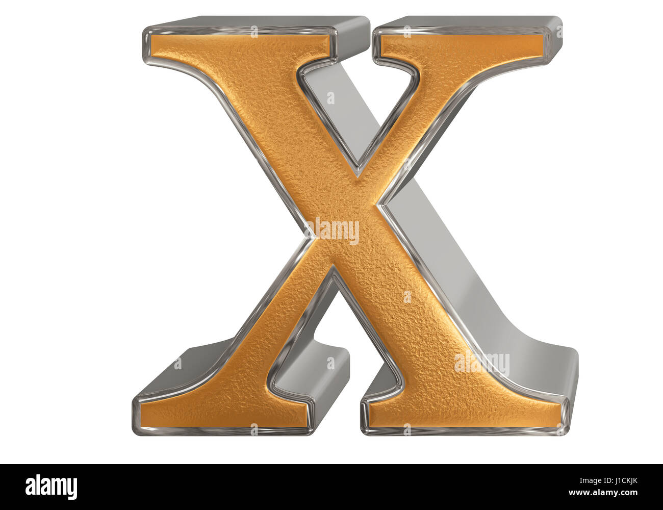Lowercase letter X, isolated on white, with clipping path, 3D ...