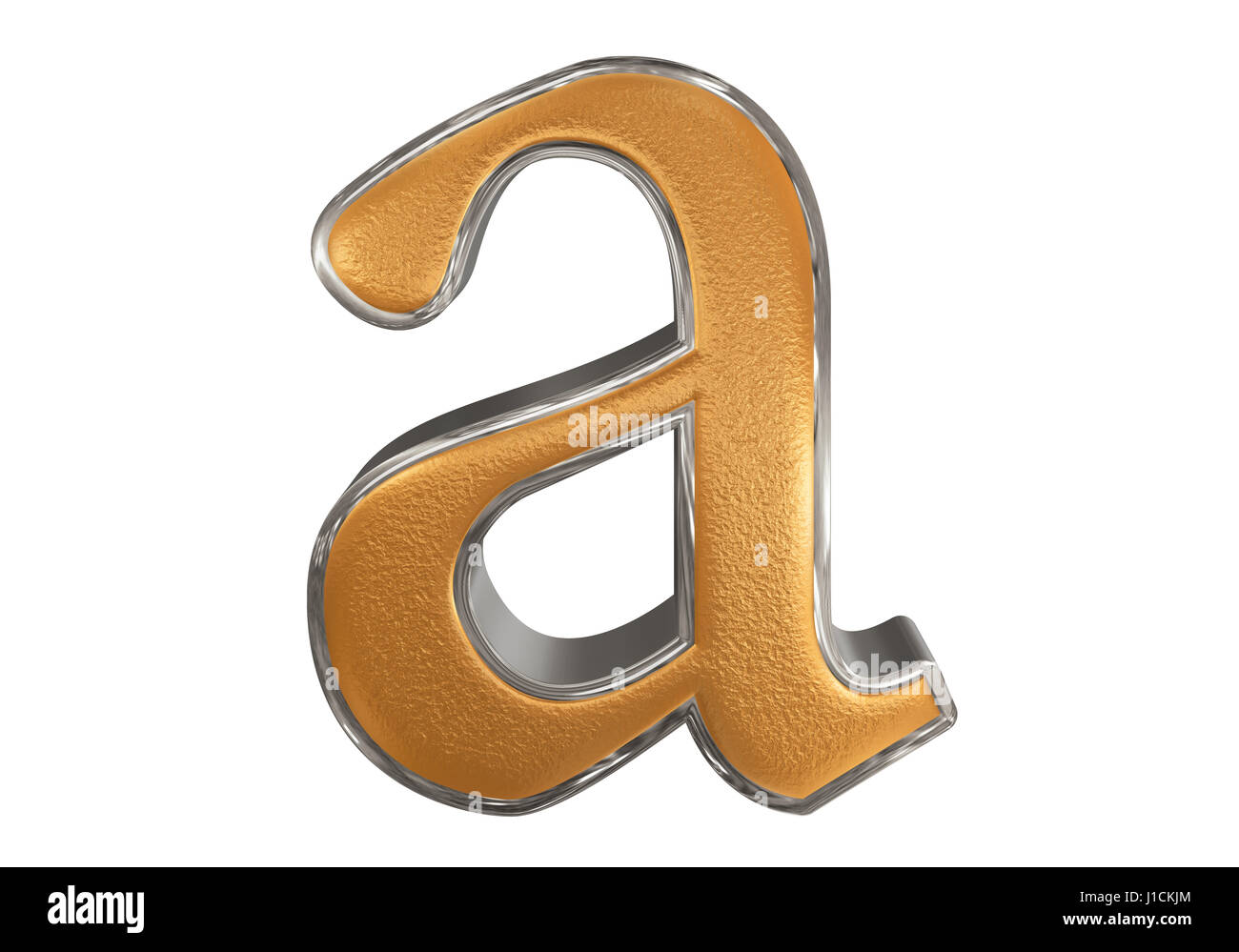 Lowercase letter A, isolated on white, with clipping path, 3D ...