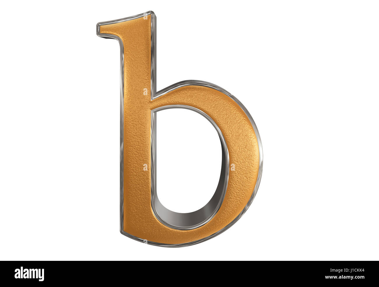 Lowercase letter B, isolated on white, with clipping path, 3D ...