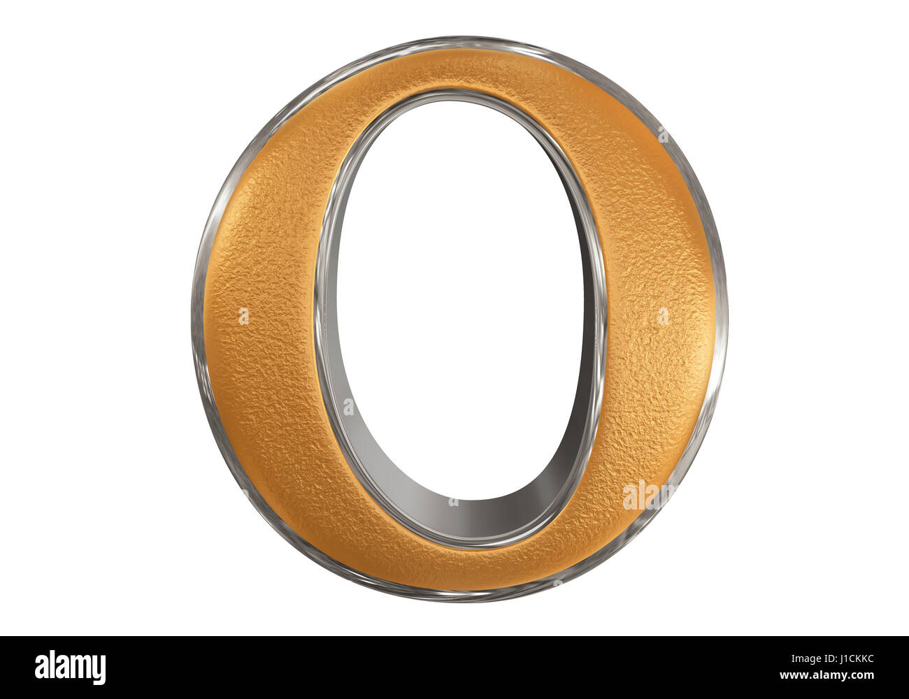 Lowercase letter O, isolated on white, with clipping path, 3D ...