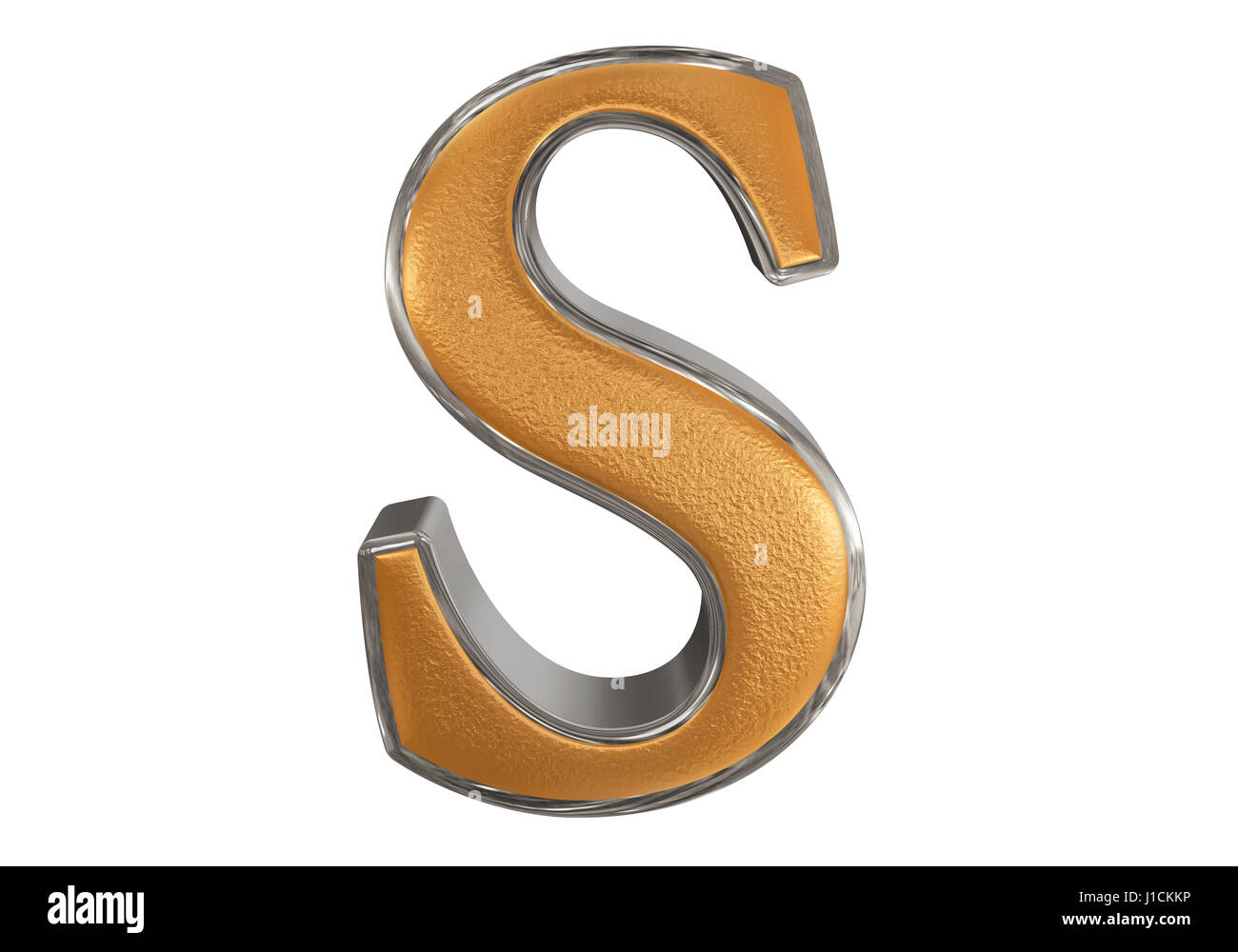 Lowercase letter S, isolated on white, with clipping path, 3D ...